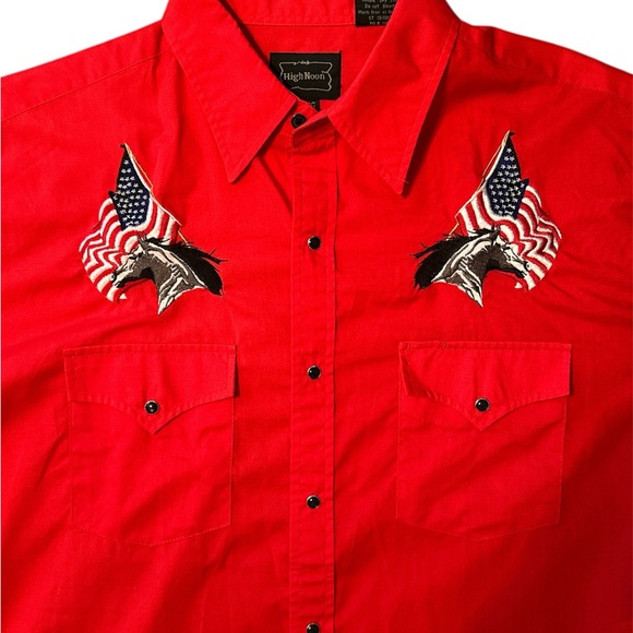 High Noon | Shirts | High Noon Red Western Shirt With Pearl Snap ...